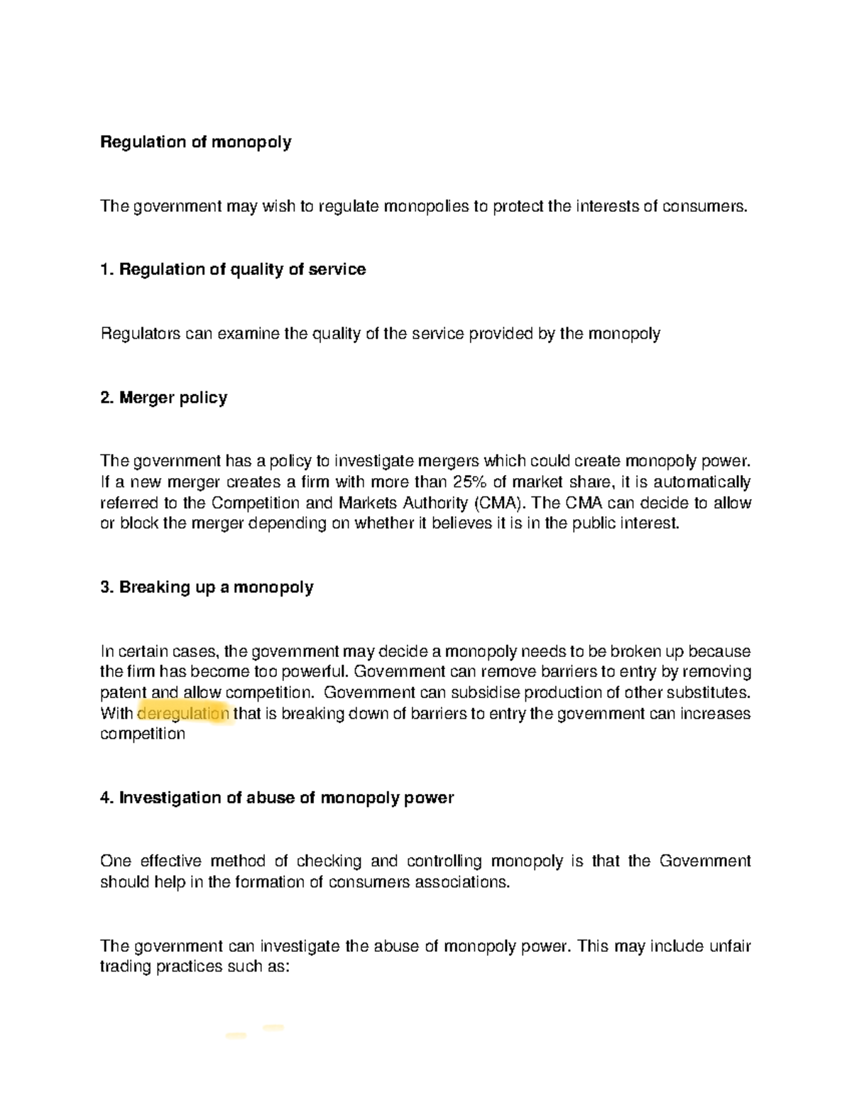 Regulation of monopoly-2 - Regulation of monopoly The government may ...
