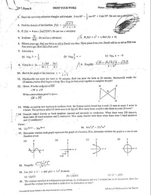 Common Tangent Project Student Guide - Common Tangents You have studied ...