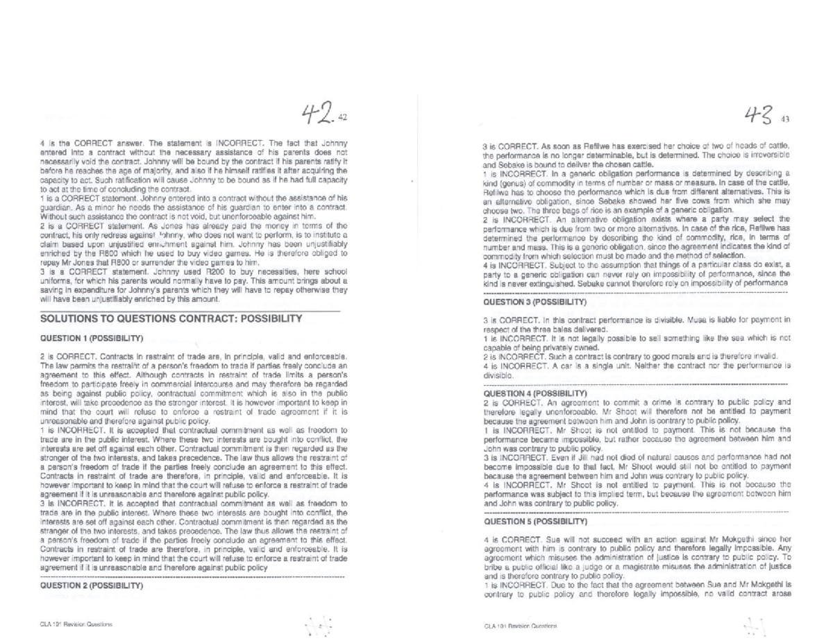 CLA1501-solutions 2 - CLA1501 - Studocu