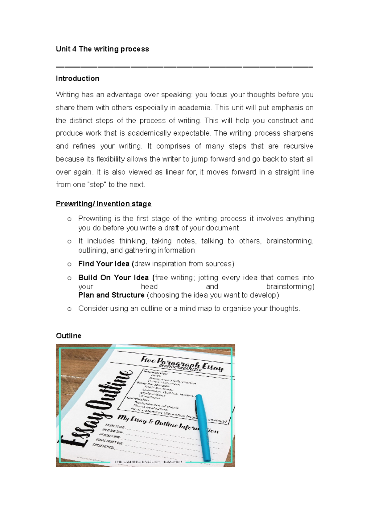 The writing process 21 - Lecture notes 3 - HFEA000 - UL - Studocu