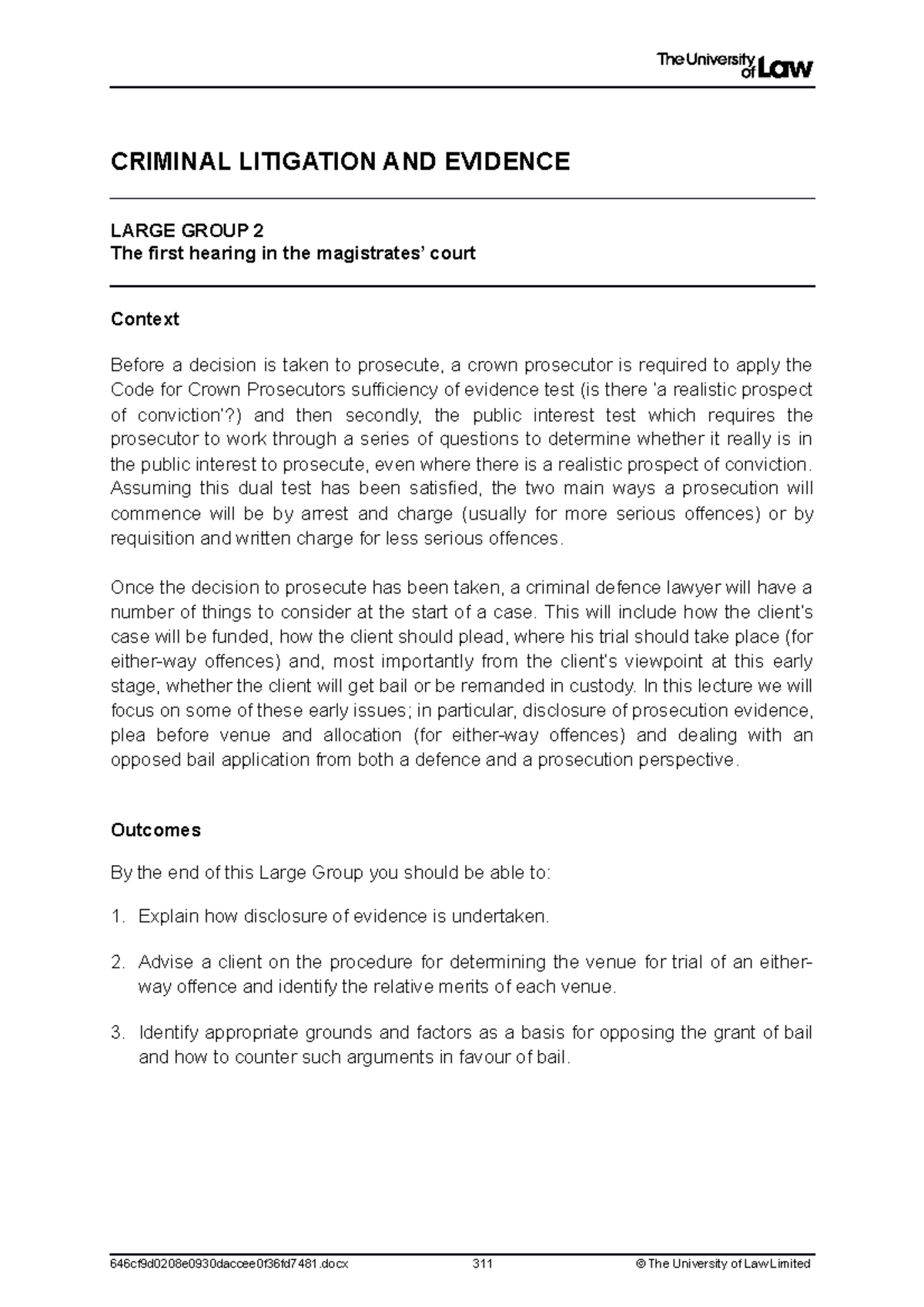 LG 2 - Criminal Litigation and Evidence - CRIMINAL LITIGATION AND ...