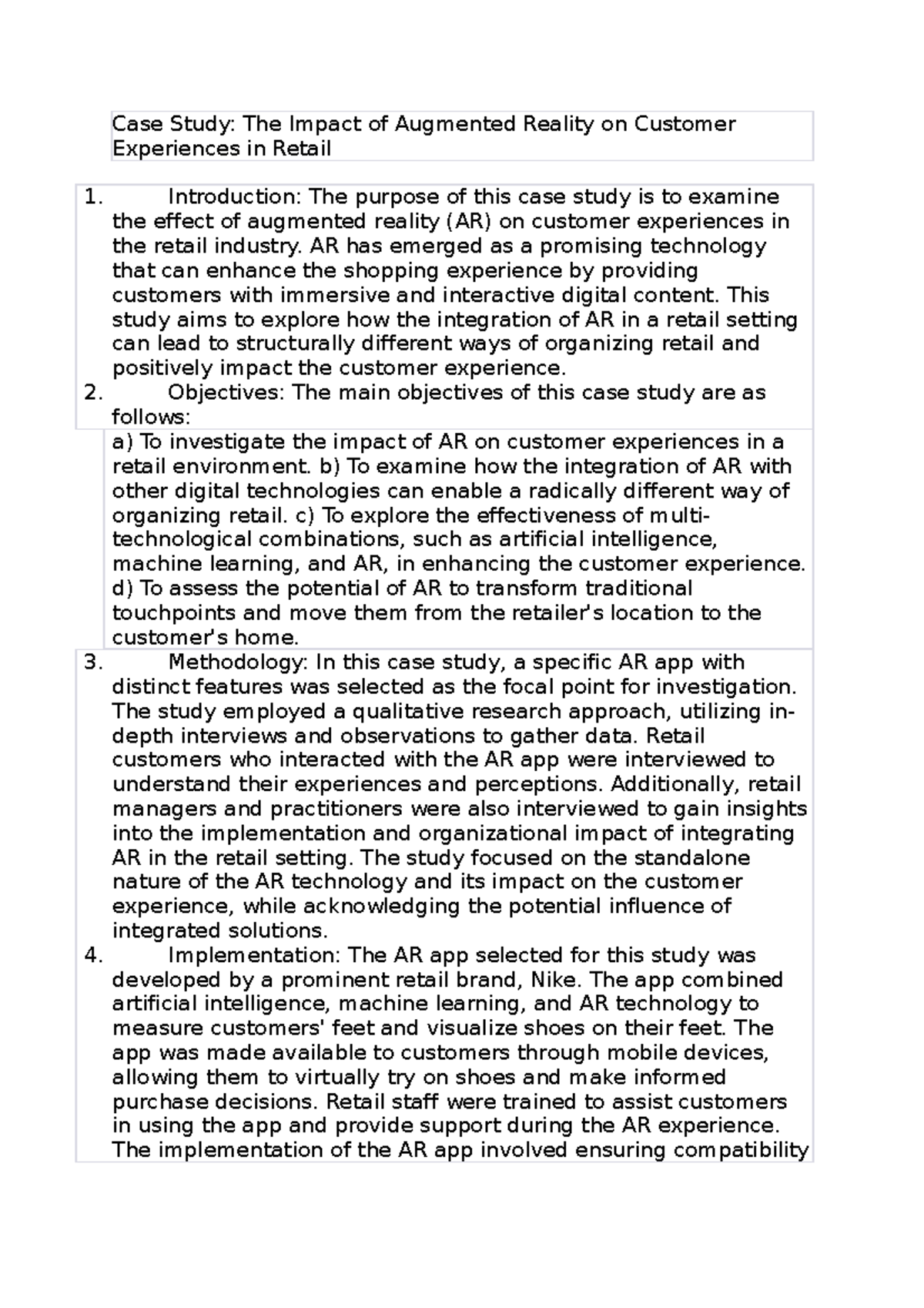 DTI CASE Study - dti important bcases - Case Study: The Impact of ...