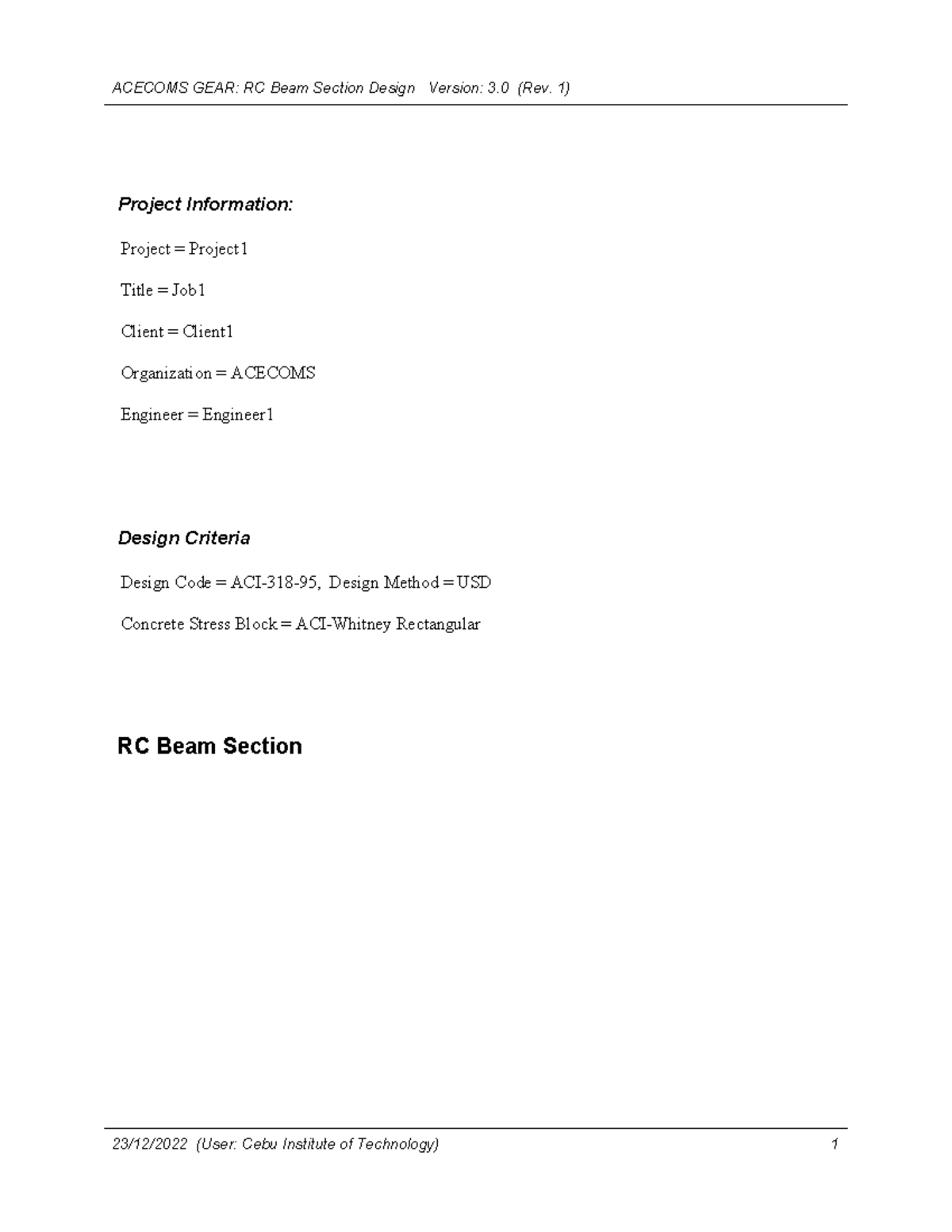 GRID-D- Report - dsd - Project Information: Project = Project Title = Job Client = Client - Studocu