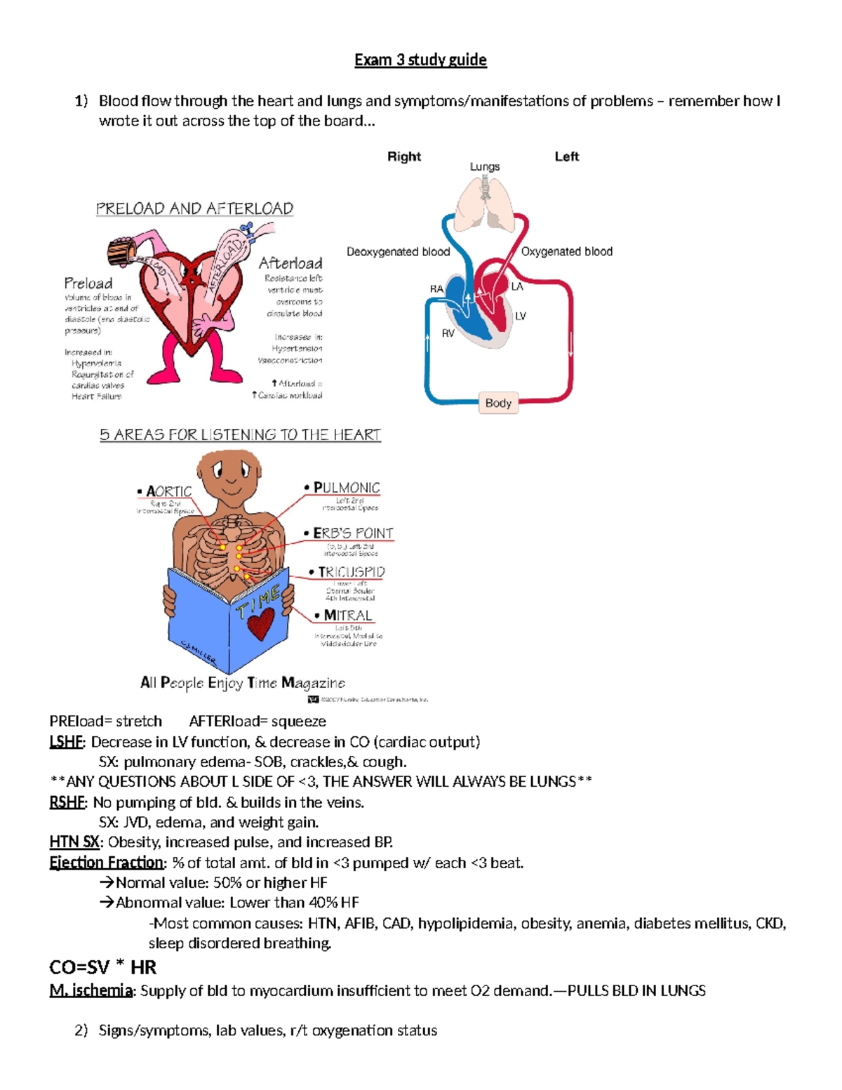 Exam 3 study guide - Exam 3 study guide Blood flow through the heart ...