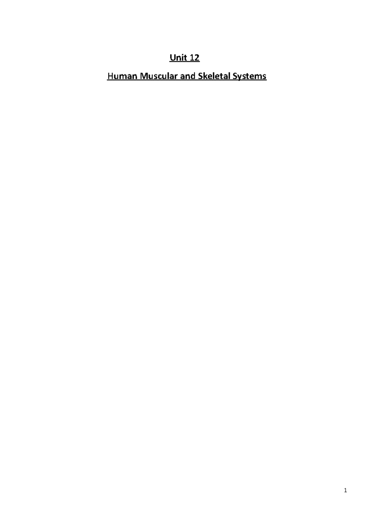 Unit 12 - achieved distinction - Unit 12 Human Muscular and Skeletal ...