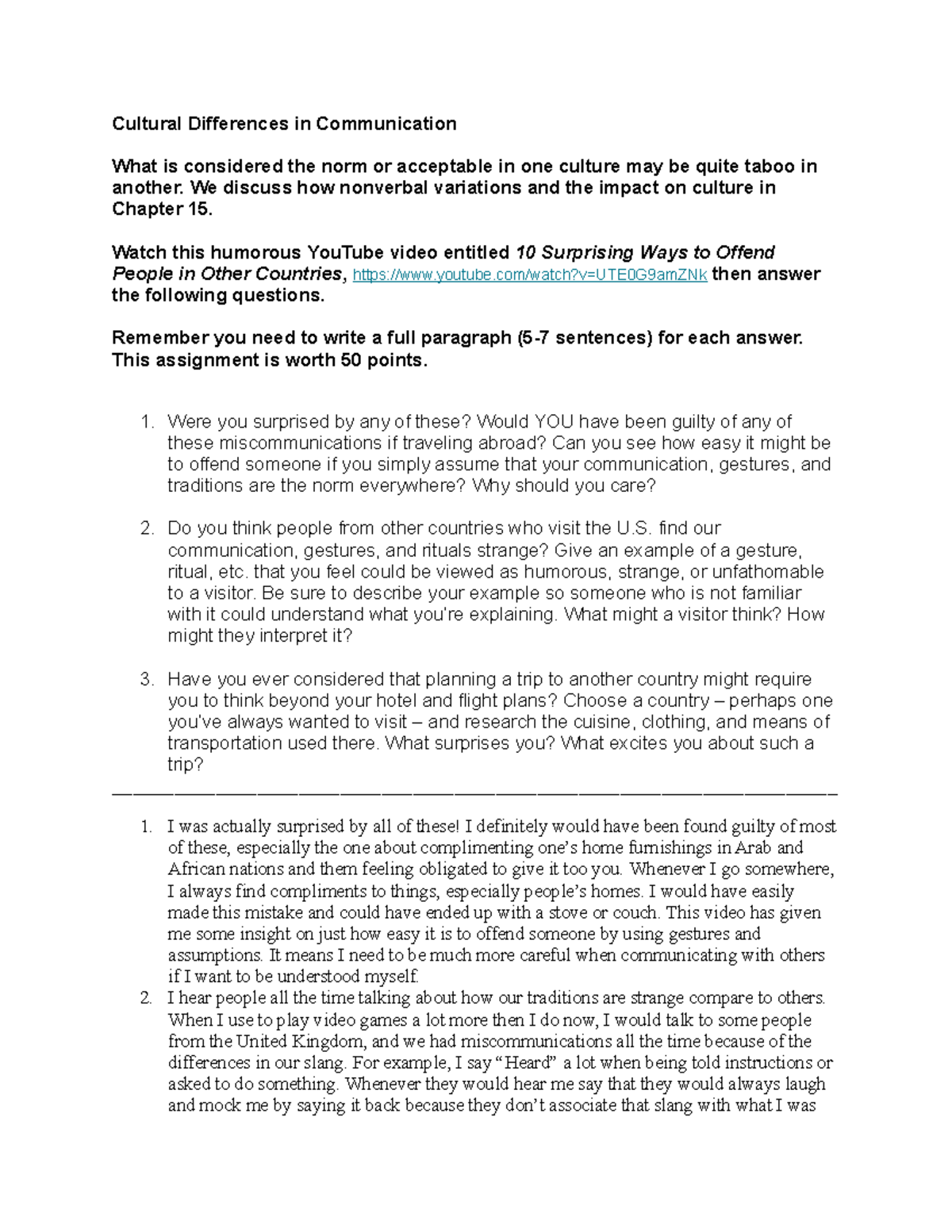SPC2017 Cultural Differences in Communication - Cultural Differences in ...