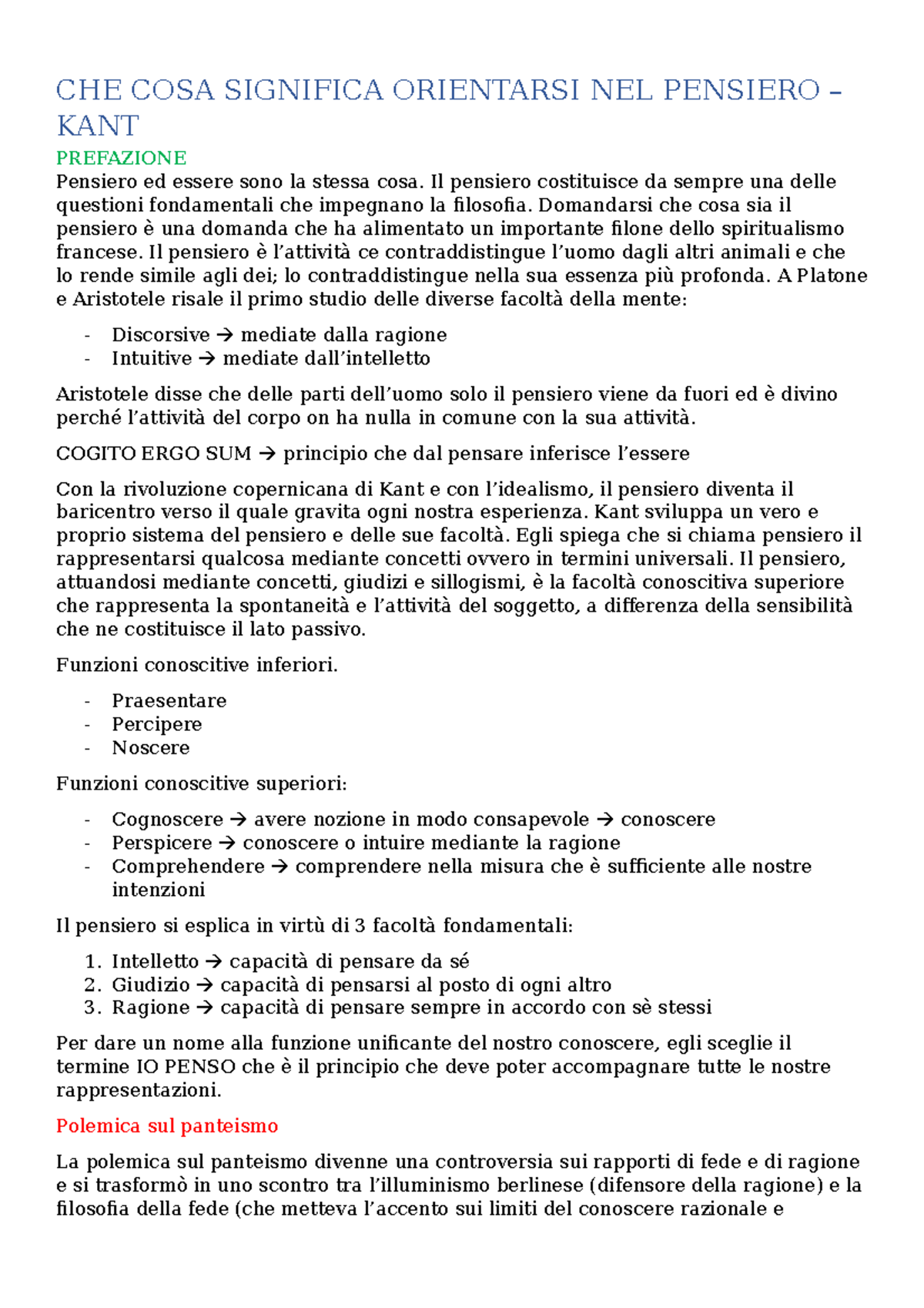CHE COSA Significa Orientarsi NEL Pensiero - CHE COSA SIGNIFICA ...