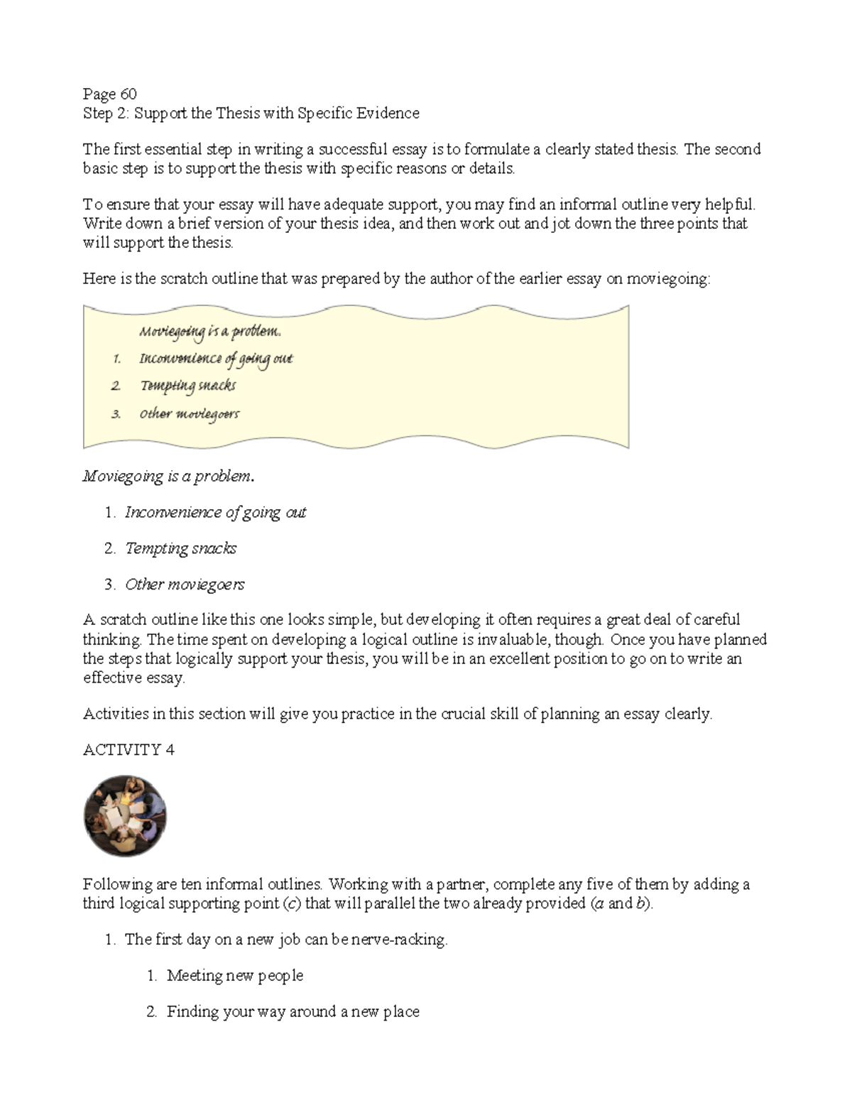 Step 2 Support the Thesis with Specific Evidence - Page 60 Step 2 ...