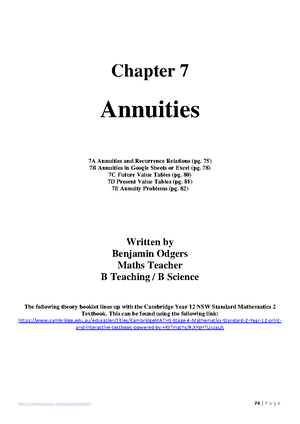 Chapter 4 Booklet - Trigonometry - Chapter 4 Trigonometry 4A ...