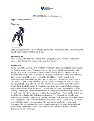 Hum-102 Short Answer 1 - Google Docs - Creating Meaning through ...