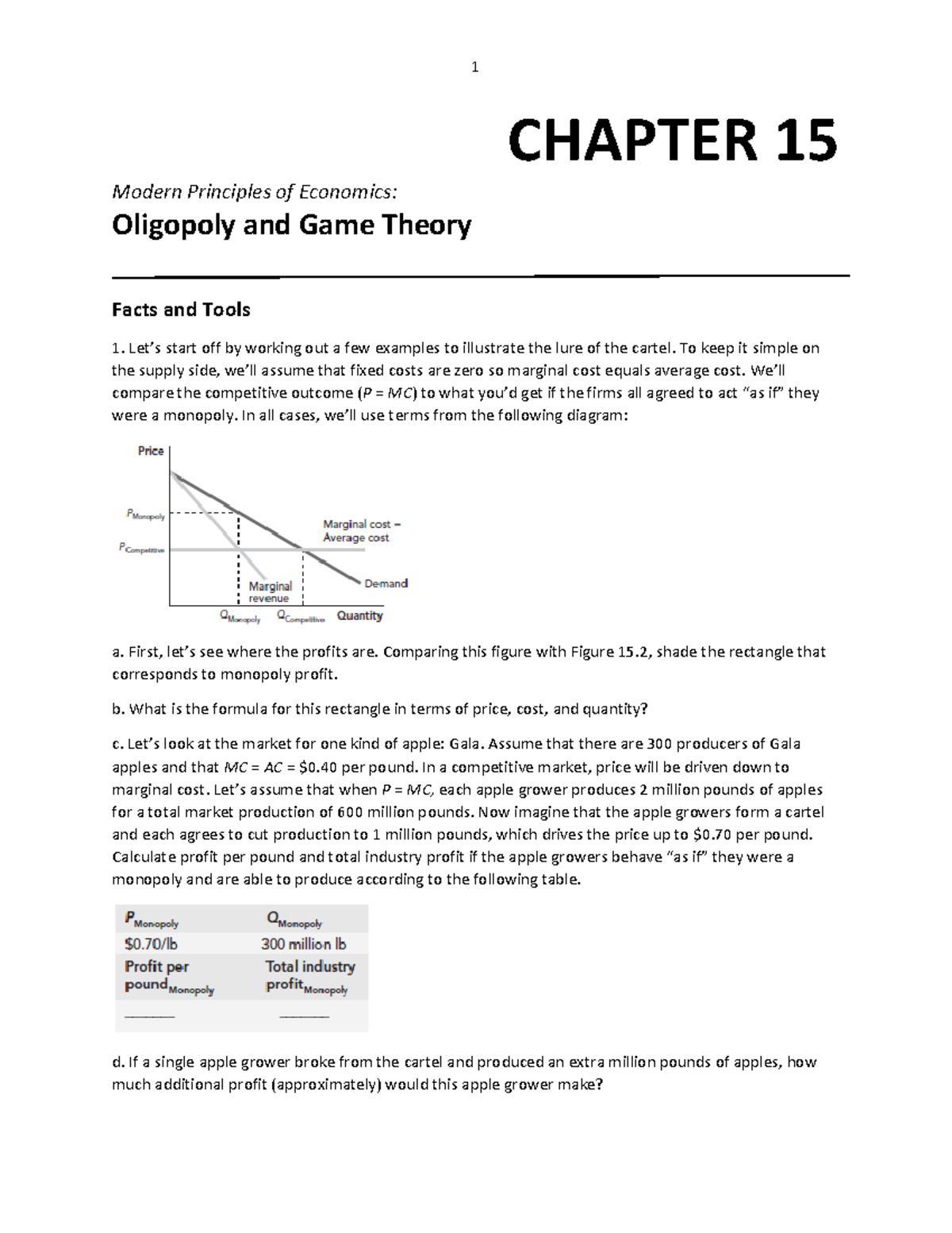 Chapter 15 Solutions - CHAPTER 15 Modern Principles of Economics ...