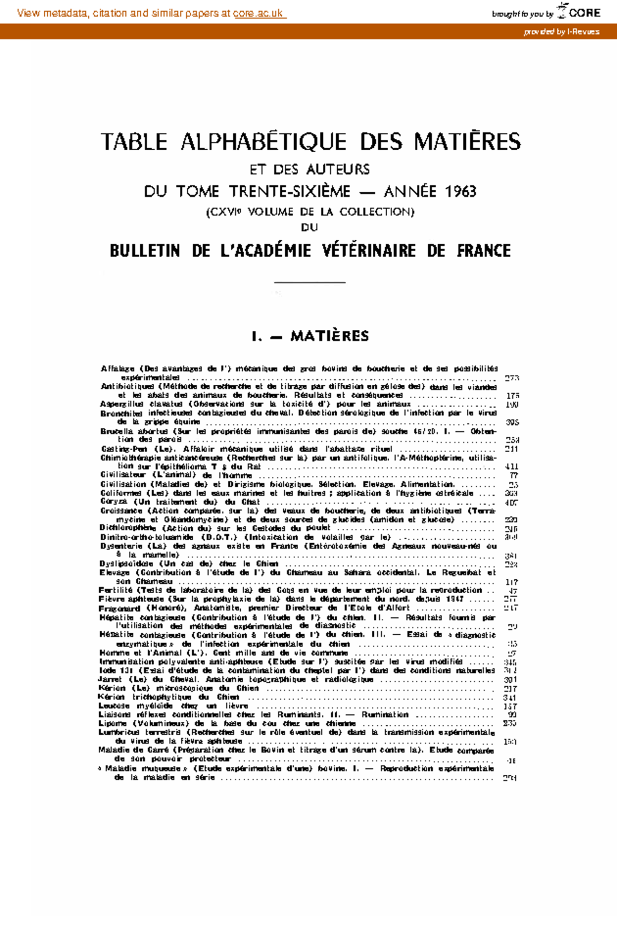 199289065 - Cours - TABLE ALPHABÉTIQUE DES MATIËRES ET DES AUTEURS DU ...