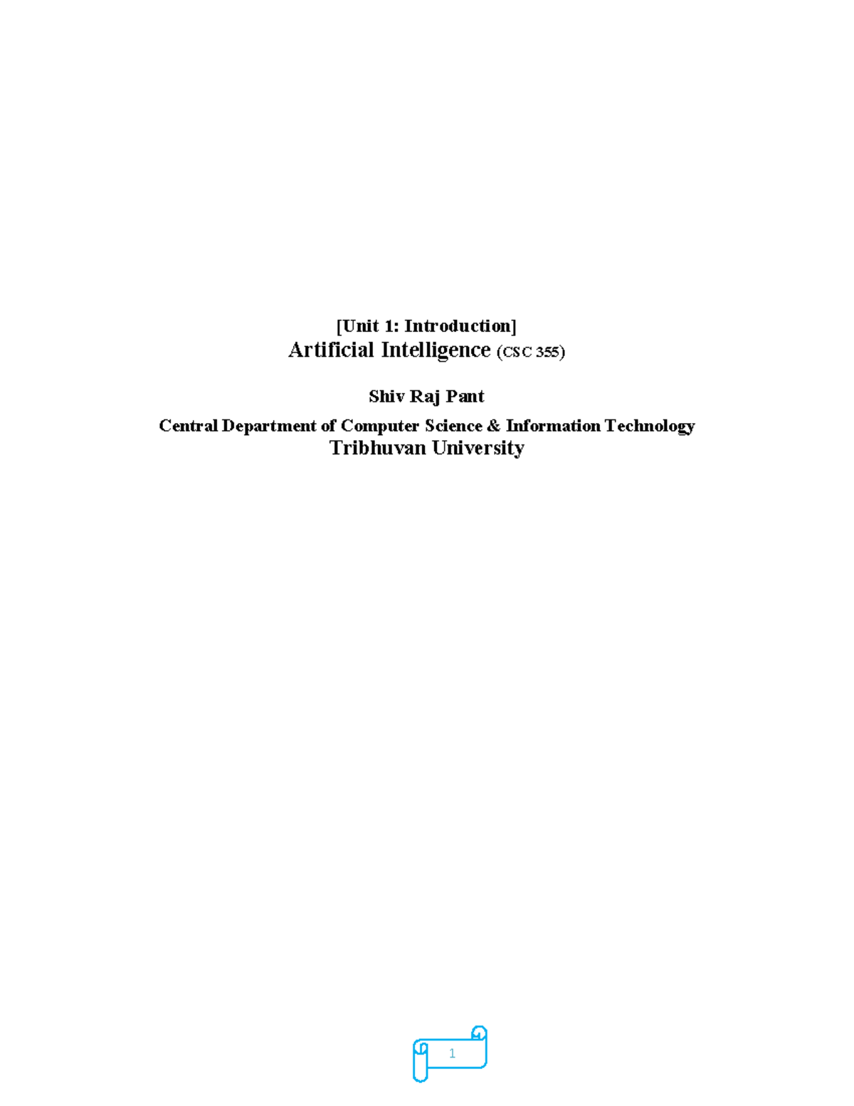 Ai all chpapter note - .... - 1 ####### [Unit 1: Introduction ...