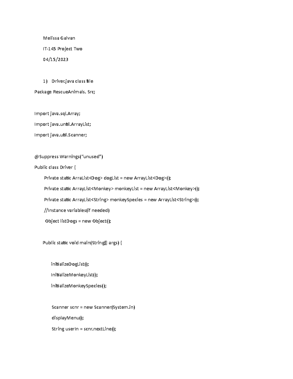 It 145 project 2 final copy - Melissa Galvan IT-145 Project Two 04/15 ...