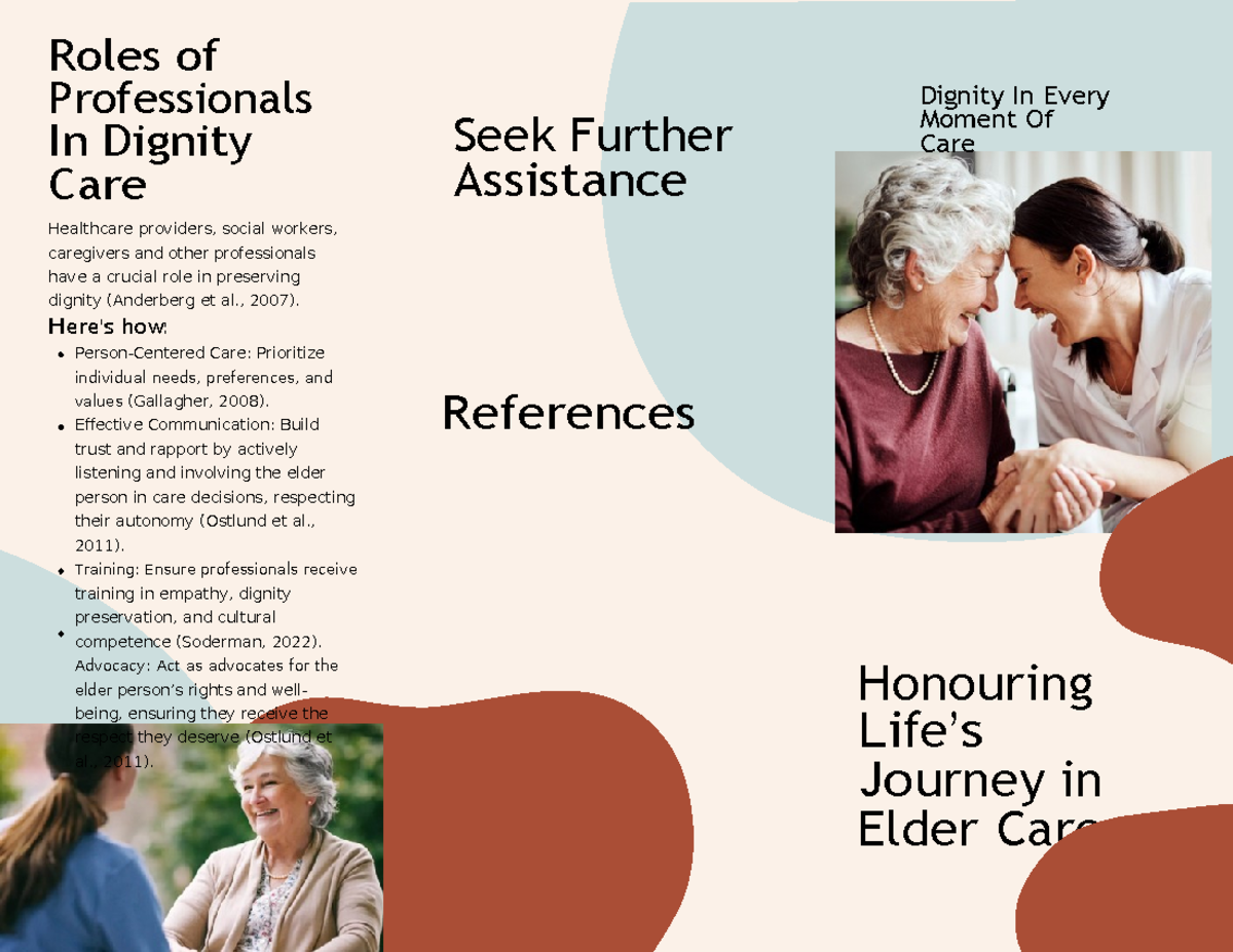 Pamphlet 2 - good lcuk - Roles of Professionals In Dignity Care ...