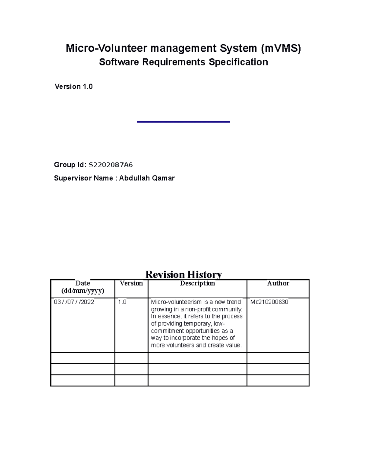 Spring 2022 CS619 7149 23834 S2202087 A6 - Micro-Volunteer management ...