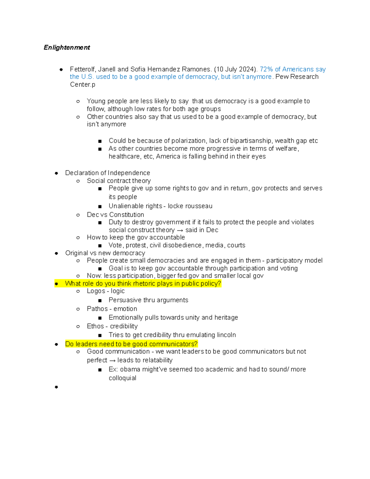 Enlightenment Midterm Review - Enlightenment Fetterolf, Janell and ...