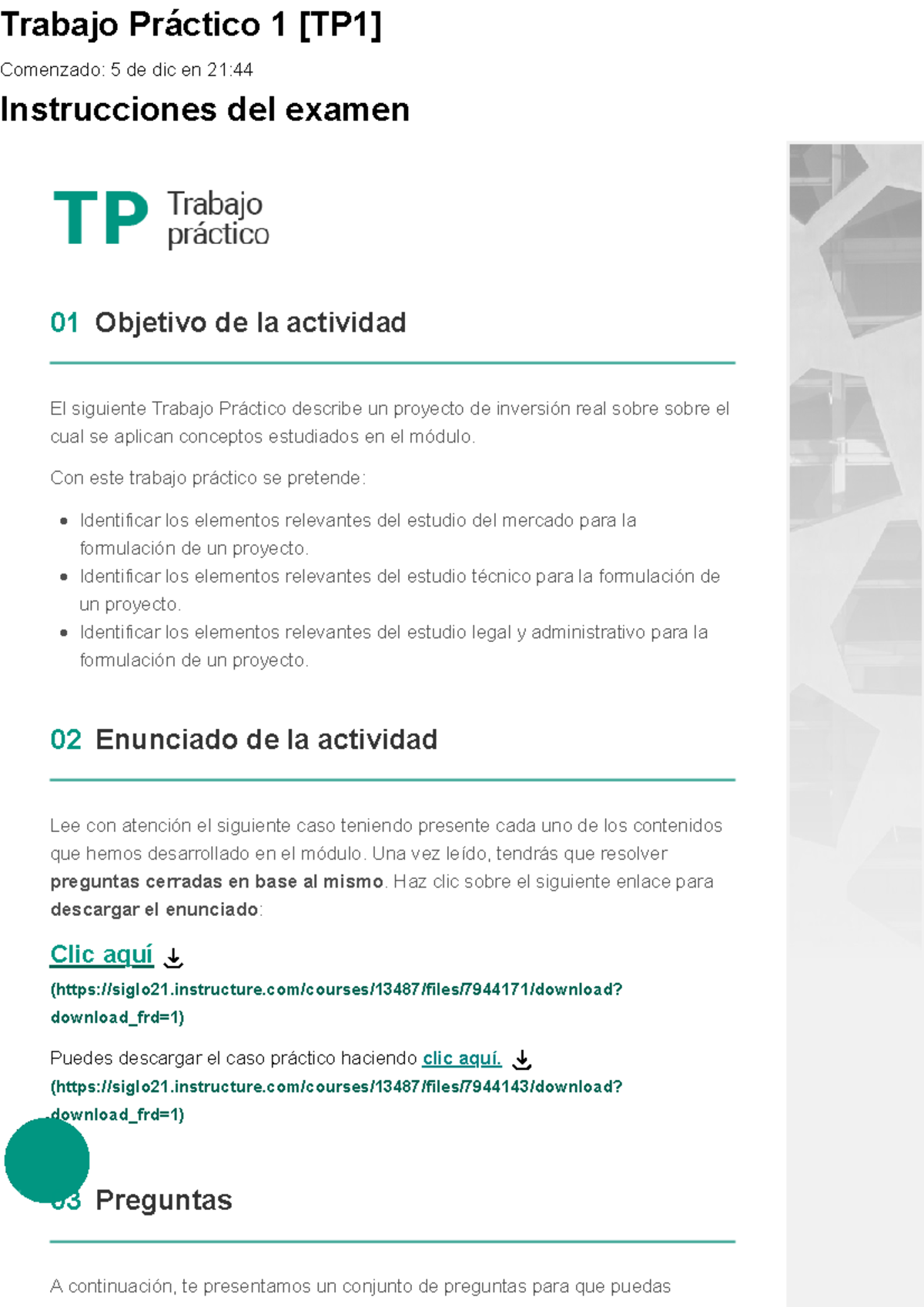 Trabajos Prácticos Obligatorios - Formulacion y evaluacion de proyectos ...