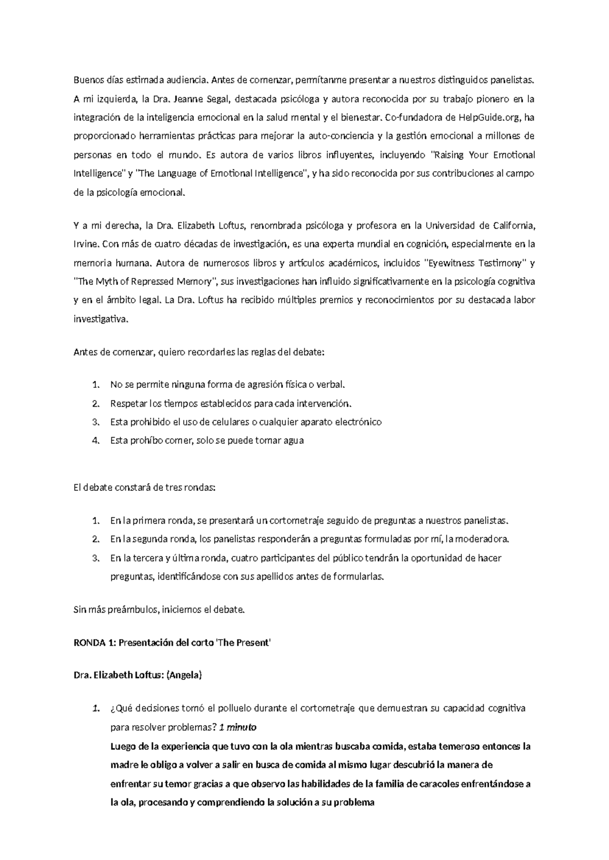 Inteligencia Emocional VS Cognicion (233 - Buenos días estimada ...