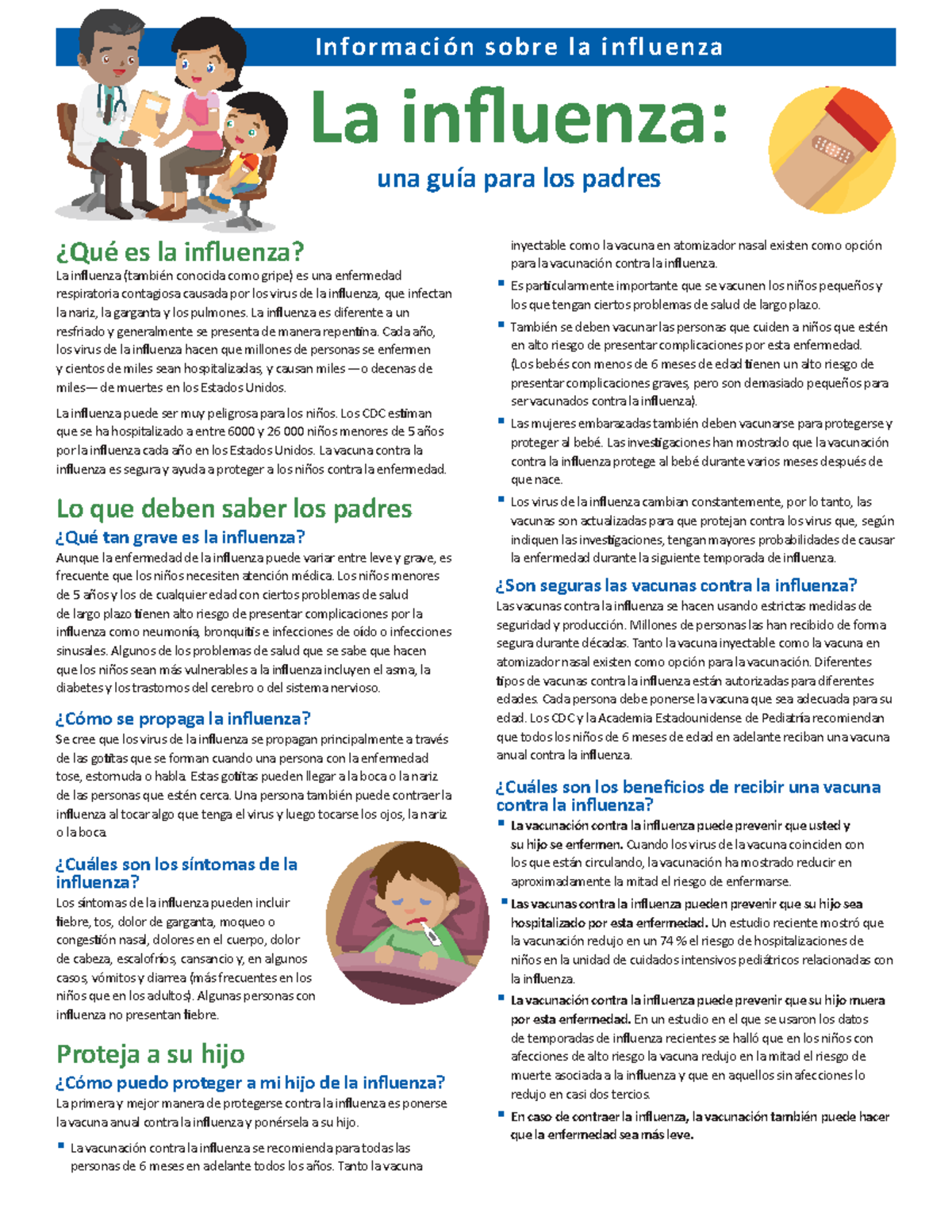 la influenza concepto - La influenza: una guía para los padres ...