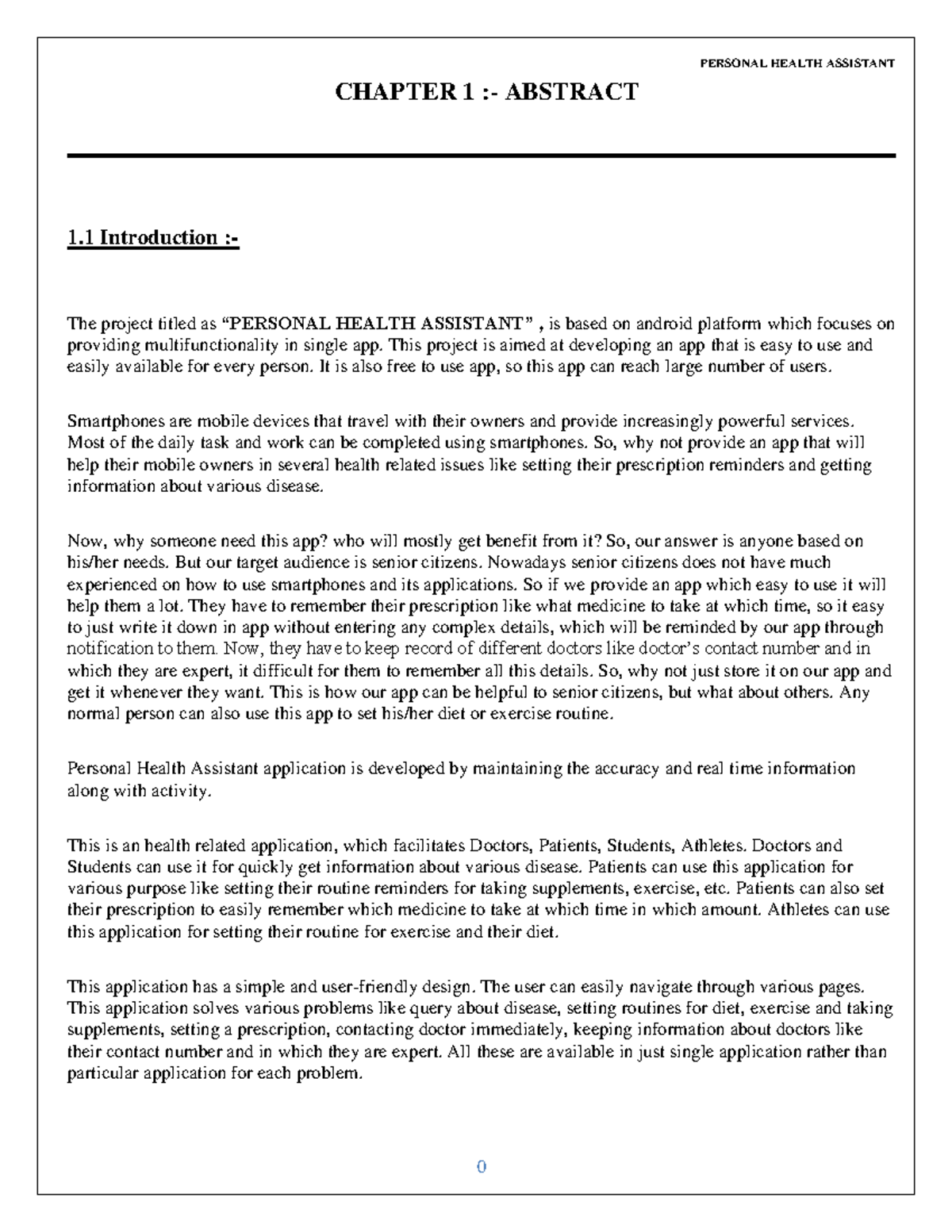 Project report (Repaired) - CHAPTER 1 :- ABSTRACT 1 Introduction :- The ...