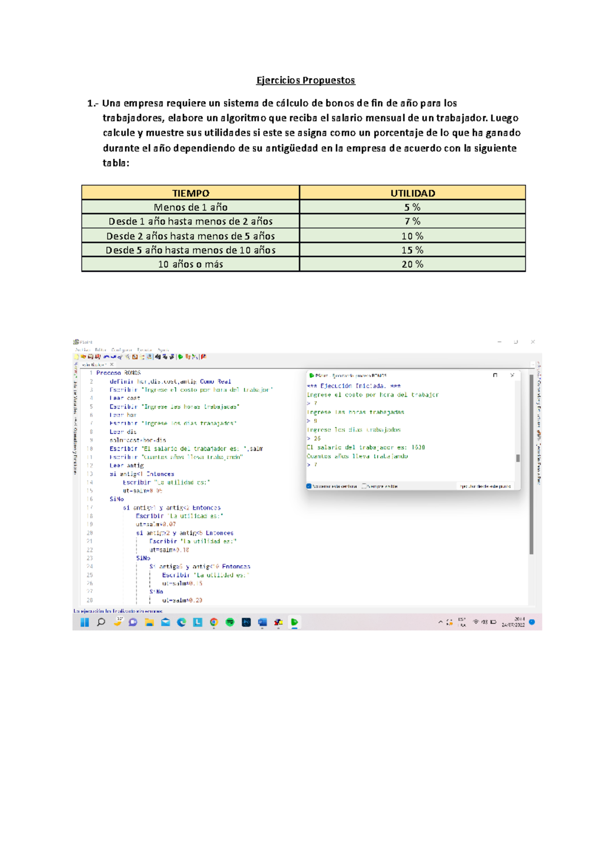 S17.s1 - Resolver ejercicios - Ejercicios Propuestos 1.- Una empresa requiere un sistema de ...