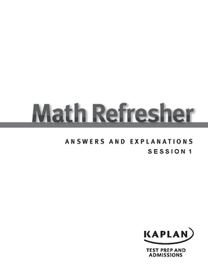 Coming Soon2 Math Refresher explanations - A N S W E R S A N D E X P L ...