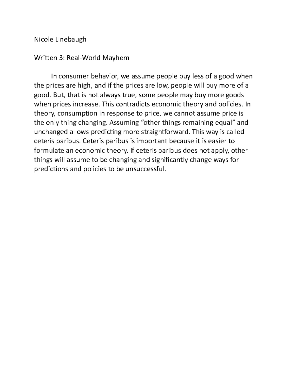 Written 3-Real-World Mayhem - Nicole Linebaugh Written 3: Real-World ...