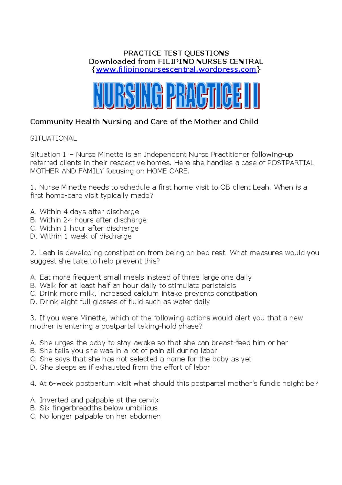 32940881 Nursing Practice II - - Studocu