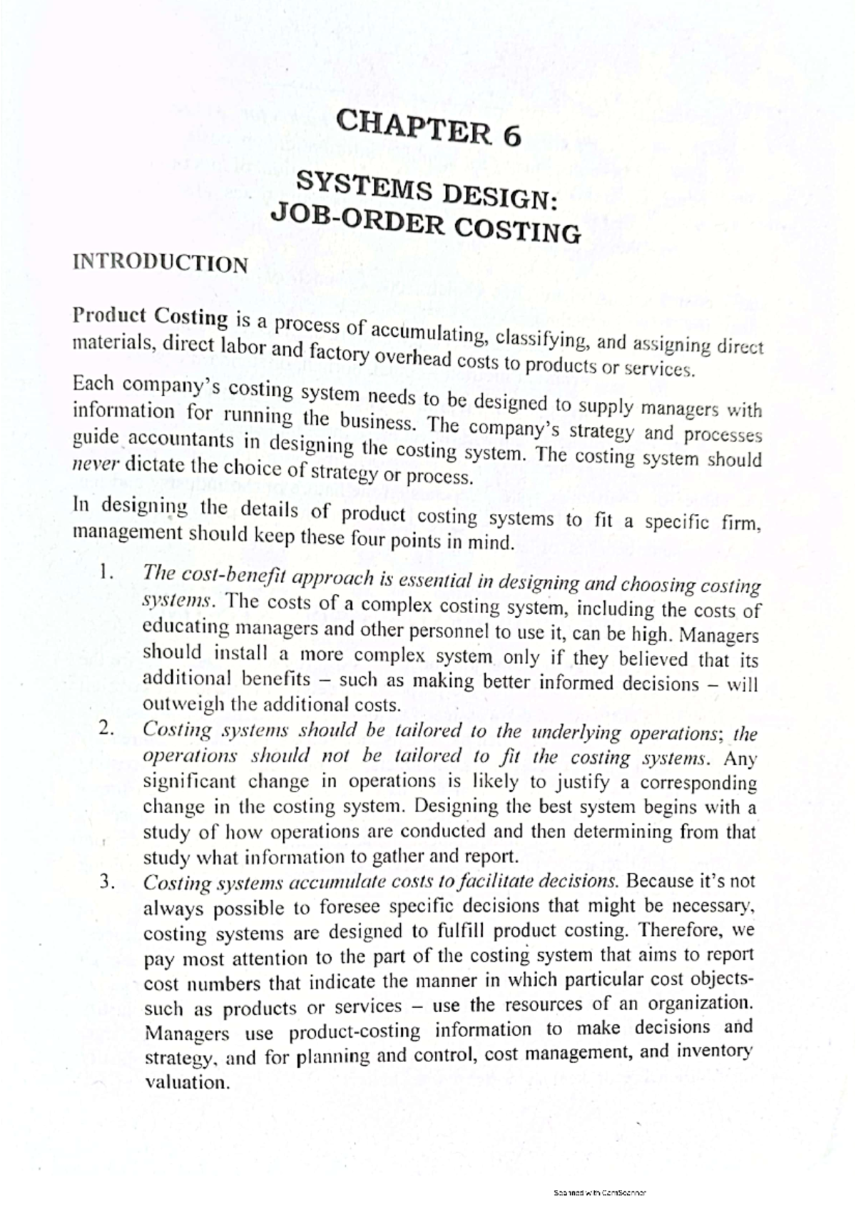Job Order Costing Cost Accounting Accountancy Studocu