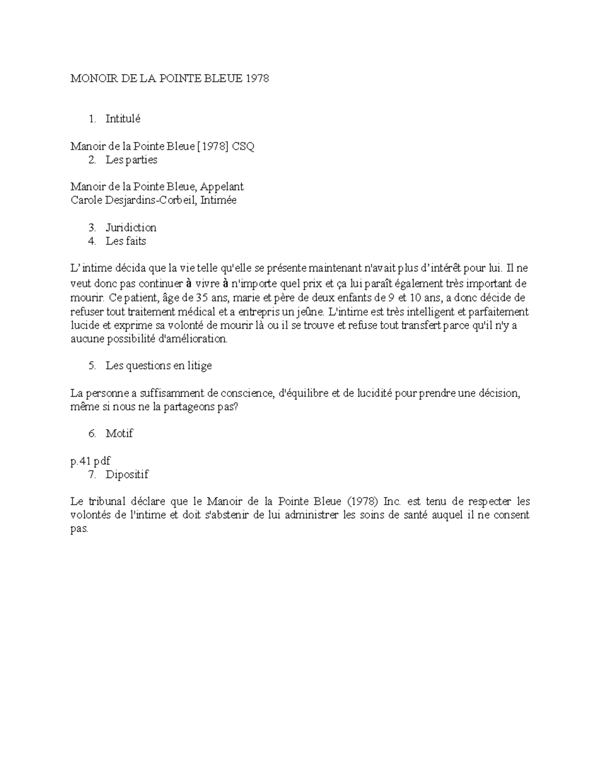 Monoir DE LA Pointe Bleue 1978 - MONOIR DE LA POINTE BLEUE 1978 1 ...