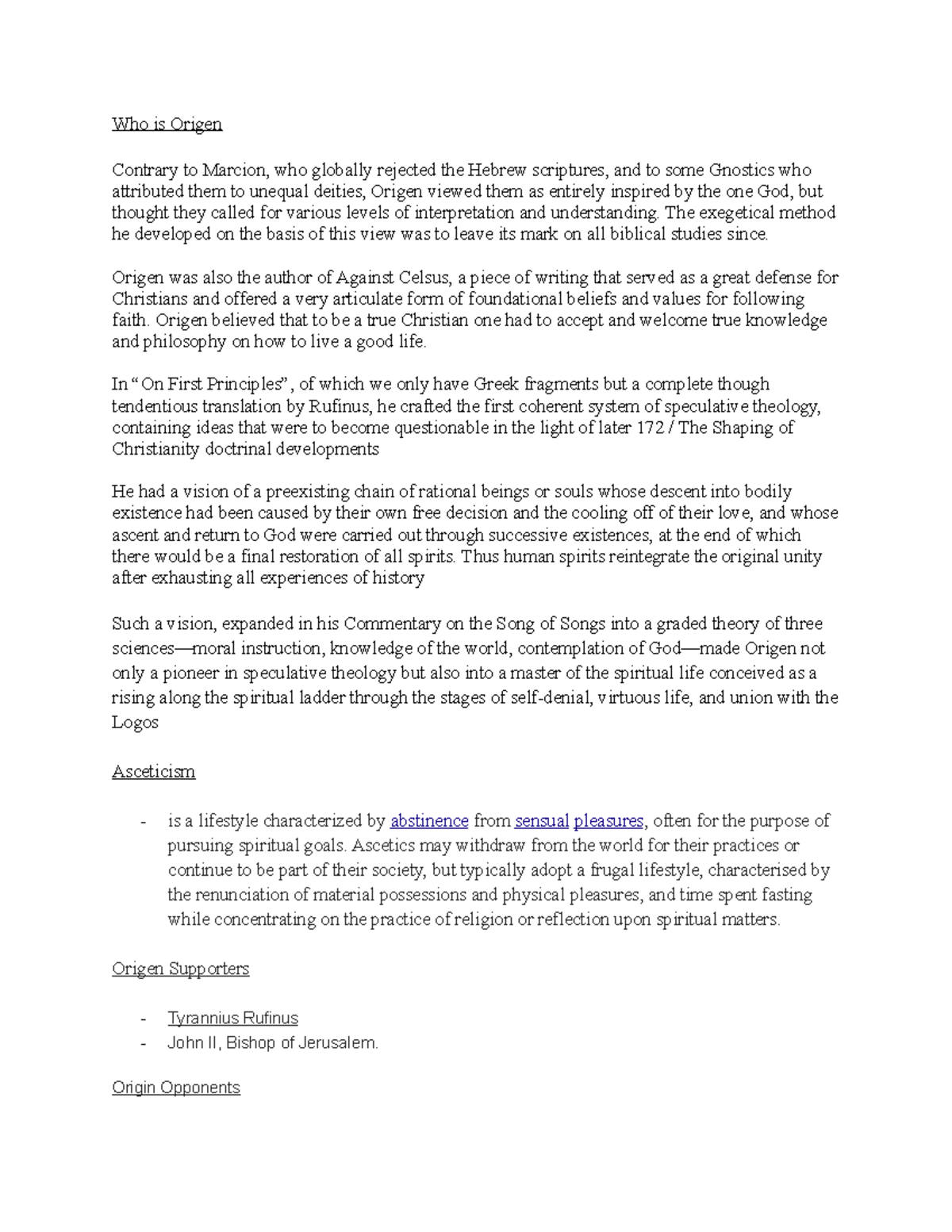 Origen, Philosopher of Alexandria - Who is Origen Contrary to Marcion ...