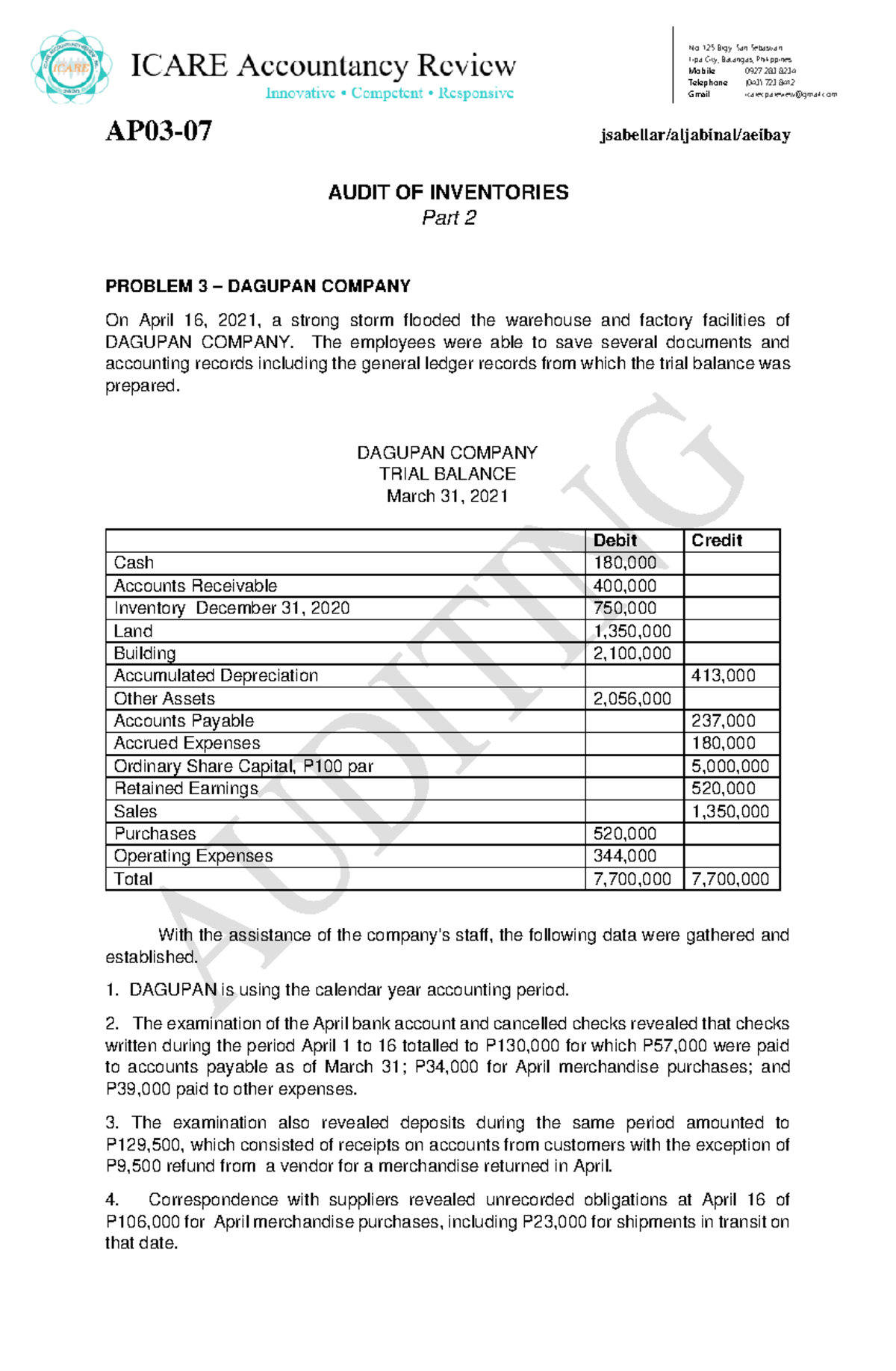 AP03-07-Audit-of-Inventories-PART 2 encrypted - AP03-07 jsabellar ...