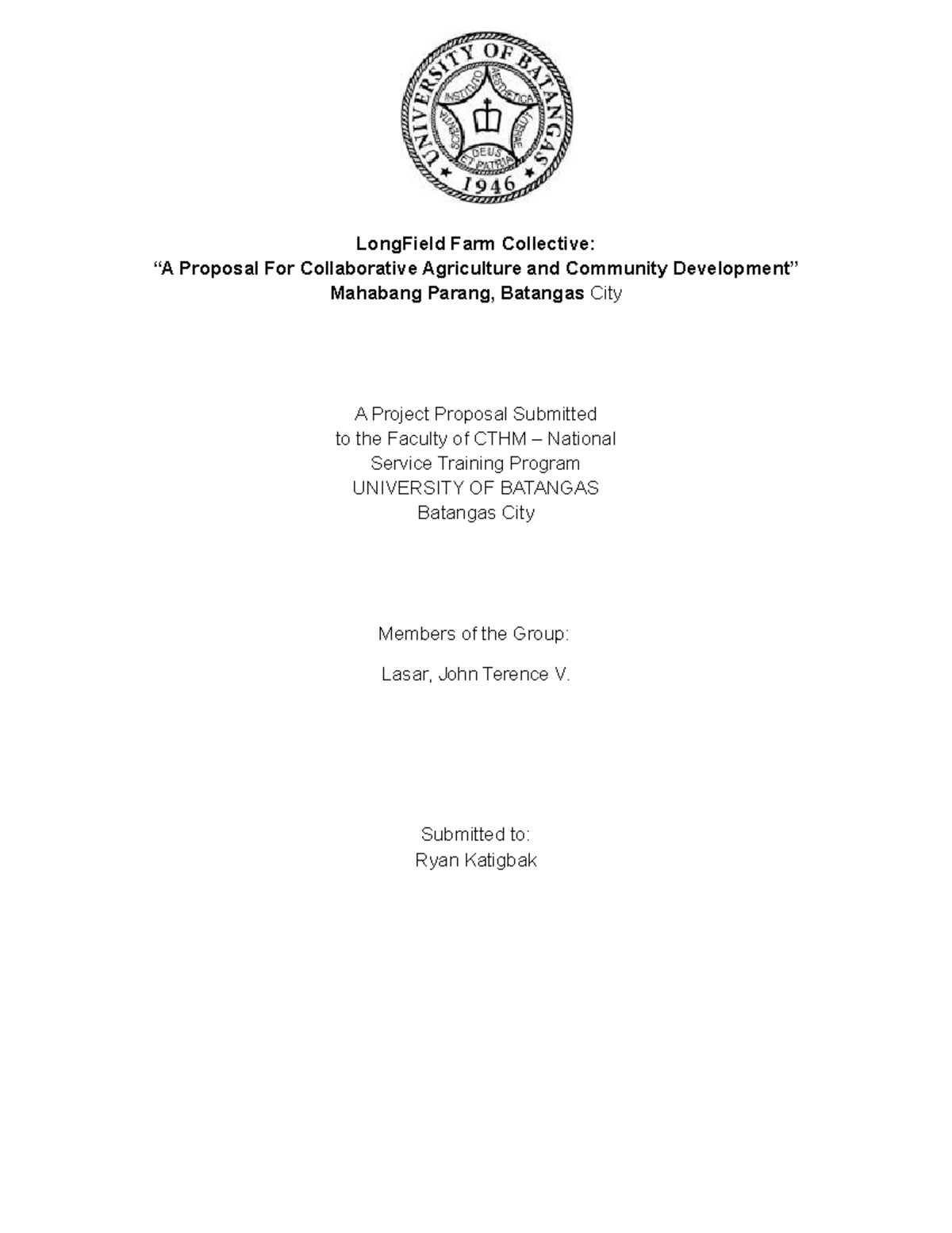 Long Field Farm Collective Thesis - LongField Farm Collective: “A ...