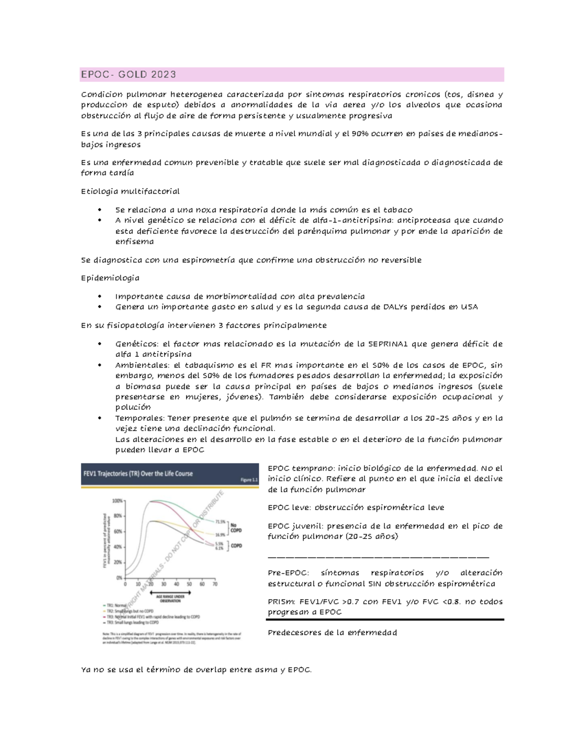 EPOC - EPOC - EPOC- GOLD 2023 Condicion pulmonar heterogenea ...