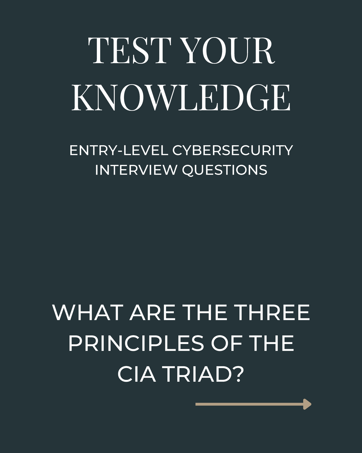 Entry-Level Cybersecurity Interview Questions Vol - TEST YOUR KNOWLEDGE ...