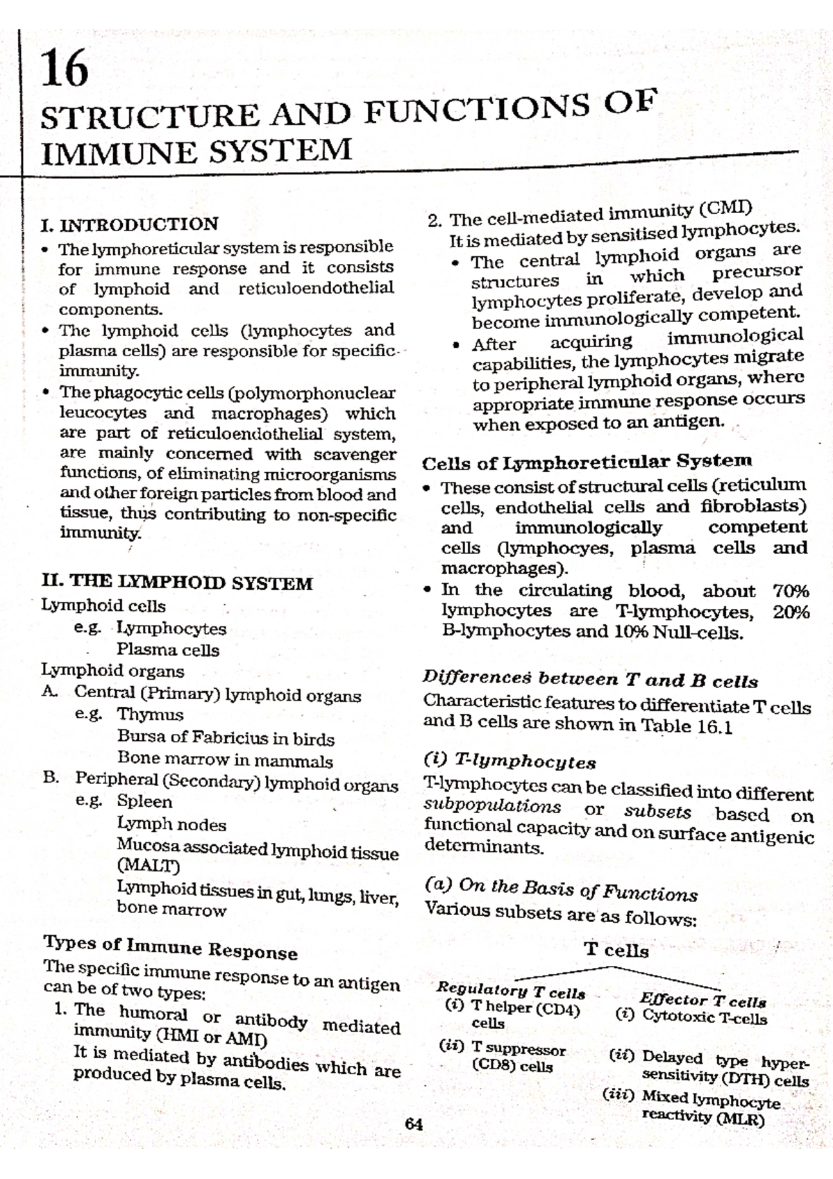 Structure AND Functions OF Immune System - Bsc Medical lab Technology ...