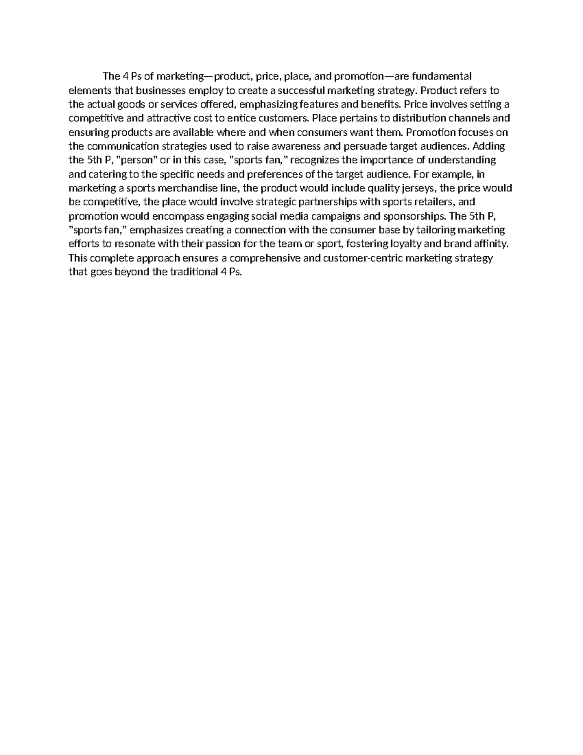 4 p's - The 4 Ps of marketing—product, price, place, and promotion—are ...