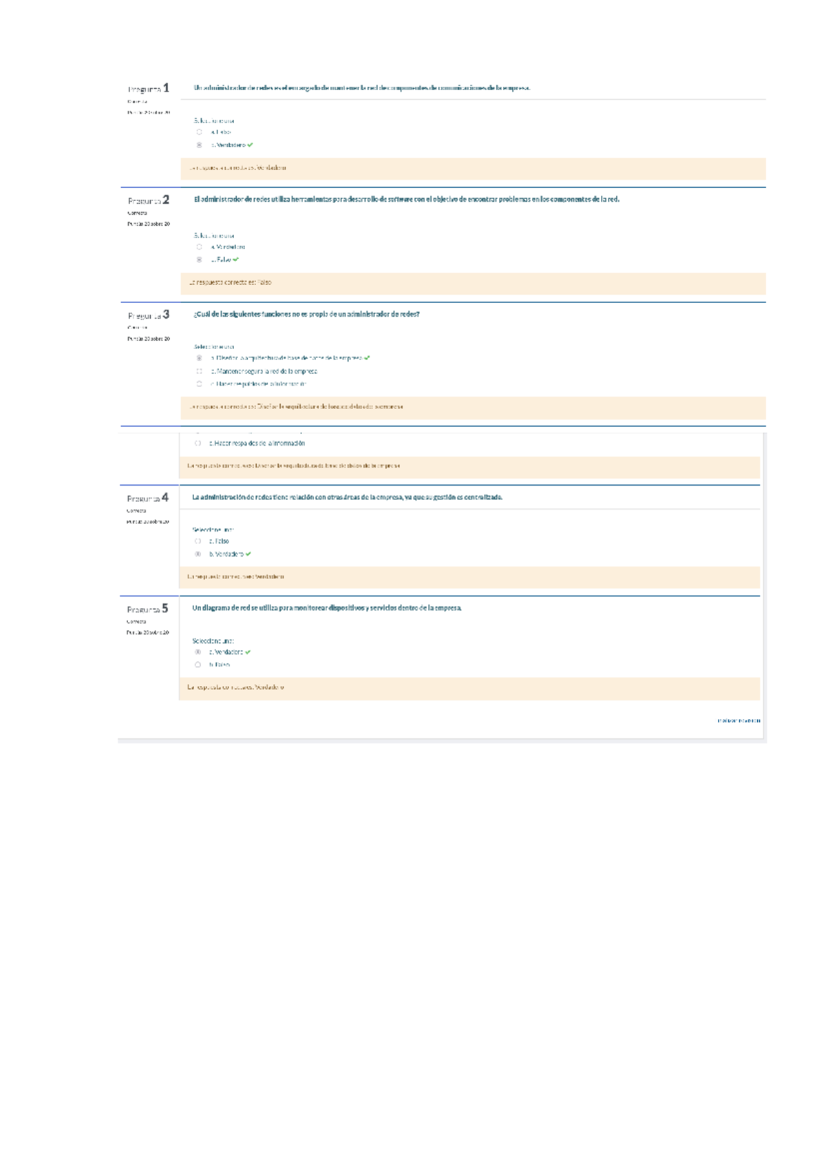 L1 Ejercicio ¿Qué es un administrador de redes - Pregunta 1 Un administrador de redes es el ...