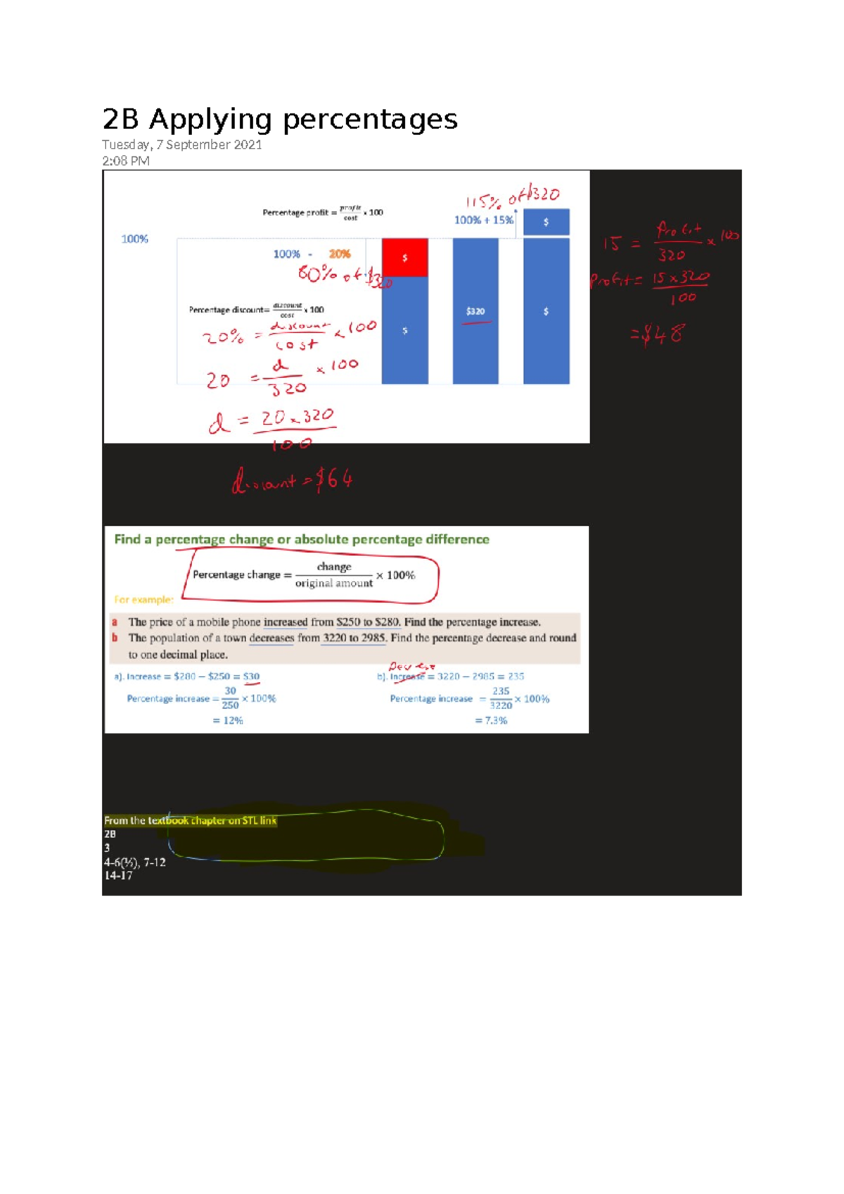 2B Applying percentages - ENG1005 - 2B Applying percentages Tuesday, 7 ...