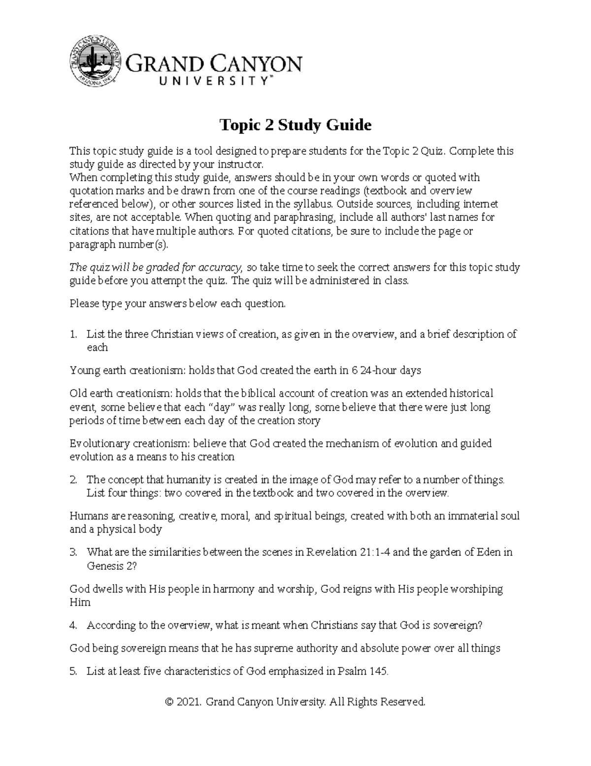 CWV 101 301 Topic 2 Study Guide - Topic 2 Study Guide This topic study guide is a tool designed ...