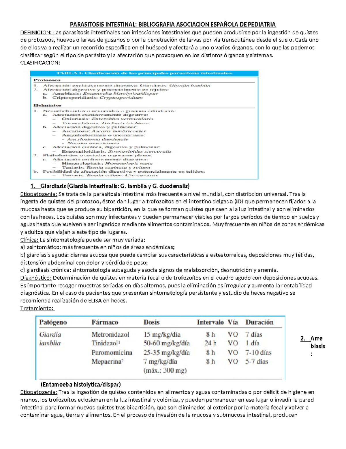 Parasitosis Intestinal - PARASITOSIS INTESTINAL: BIBLIOGRAFIA ...