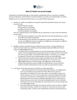 SNHU 107 Module Three Journal Template - SNHU 107 Module Three Journal ...