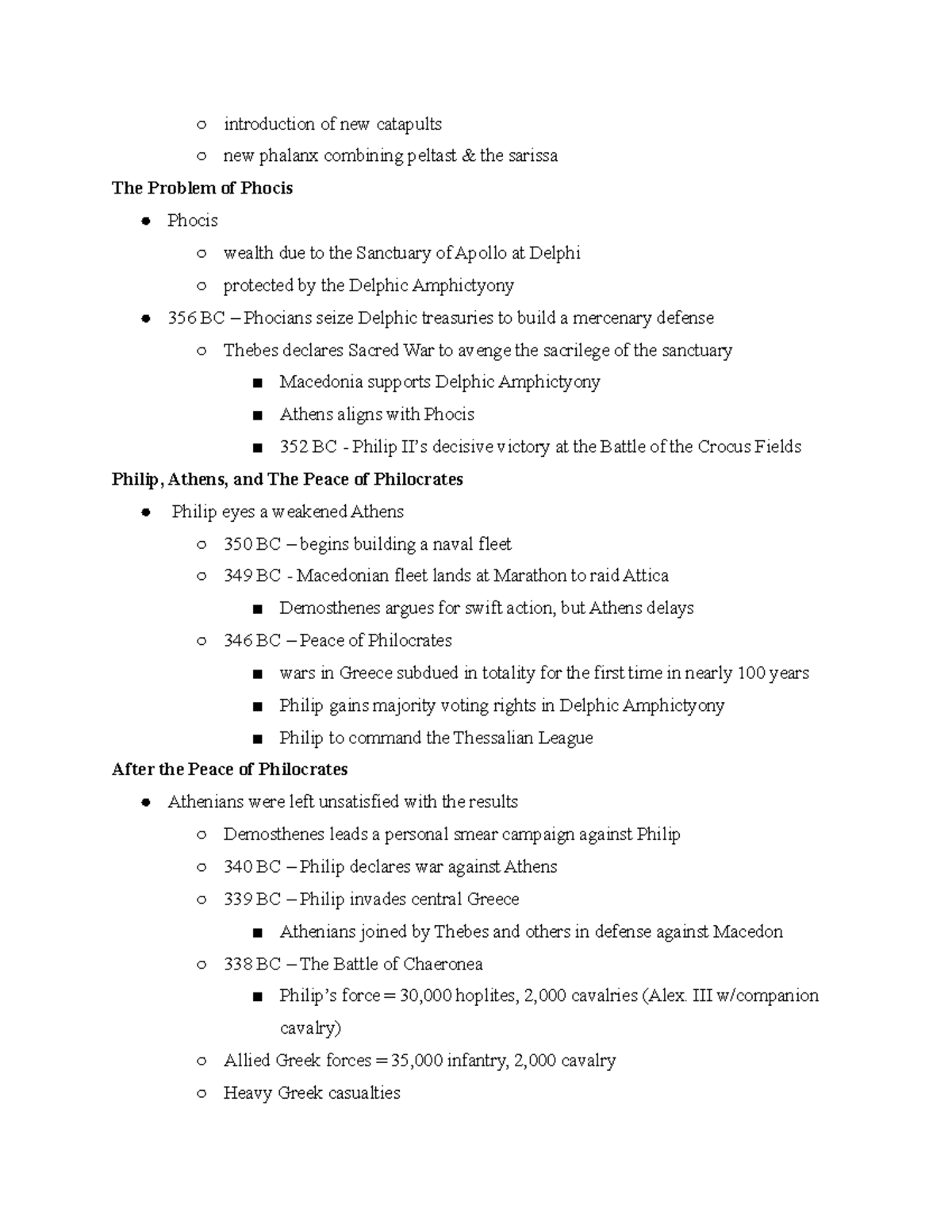 Macedonia classics 105 - introduction of new catapults new phalanx ...