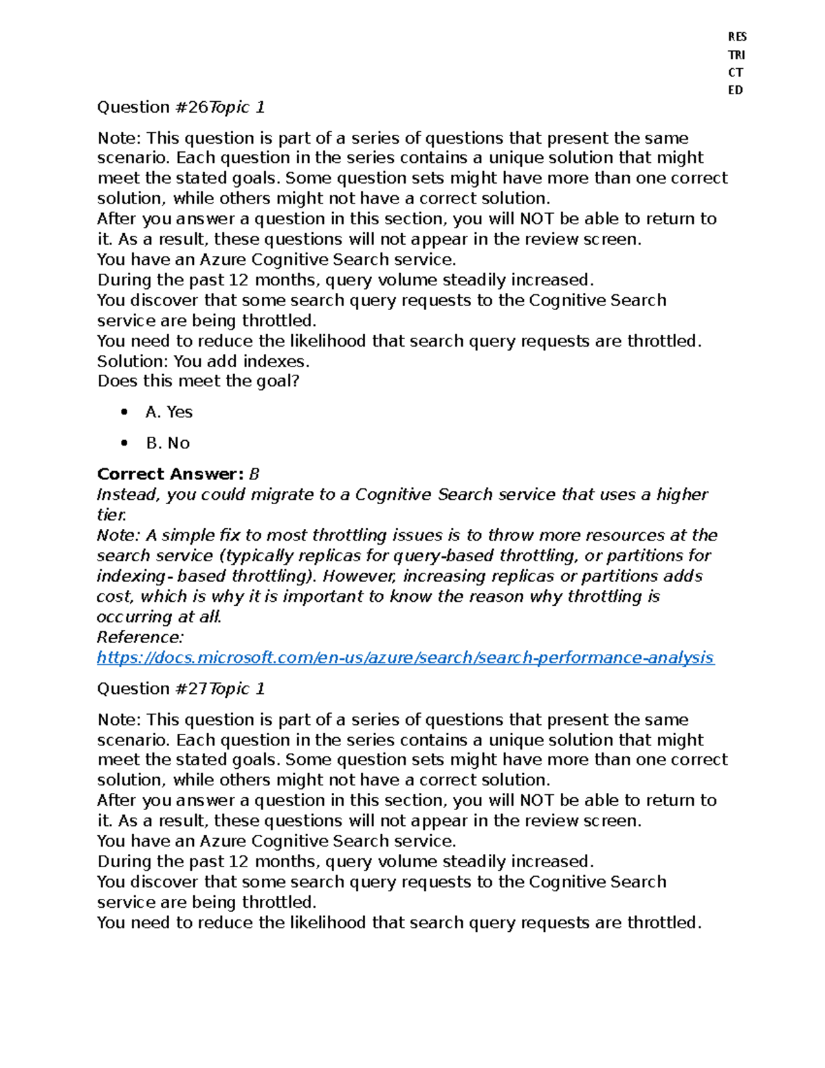 Dumps 6 - Question #26Topic 1 Note: This question is part of a series ...