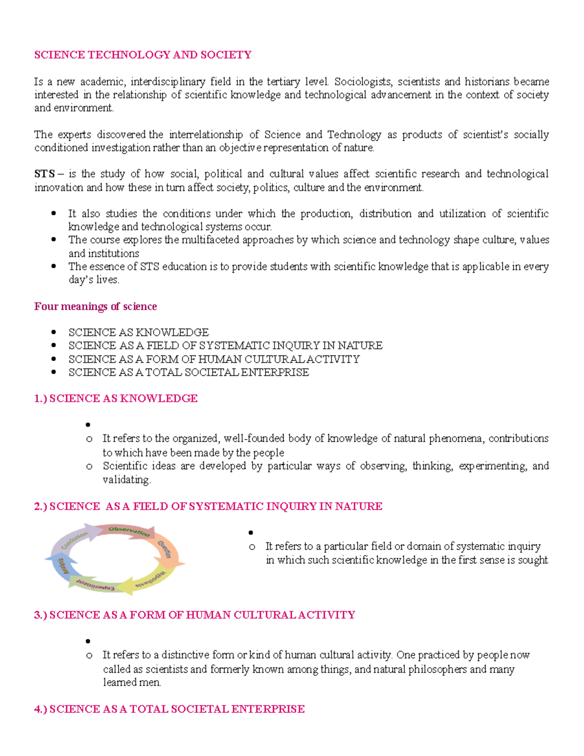 Science Technology AND Society - SCIENCE TECHNOLOGY AND SOCIETY Is a ...