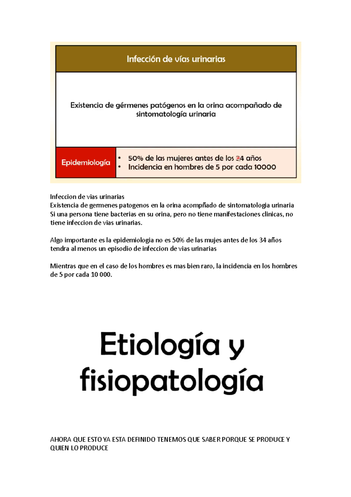 ITU - definicion - fisiopato - Infeccion de vias urinarias Existencia ...