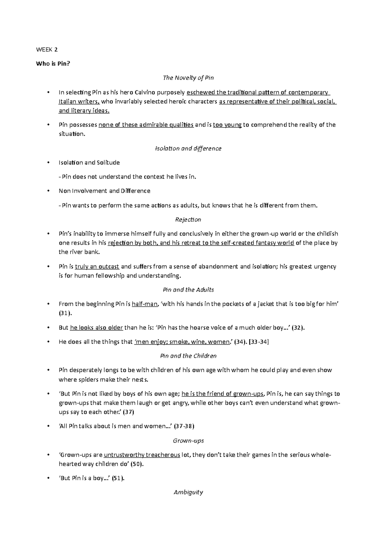Week2 - Lecture notes term 2, 2 - WEEK 2 Who is Pin? The Novelty of Pin ...