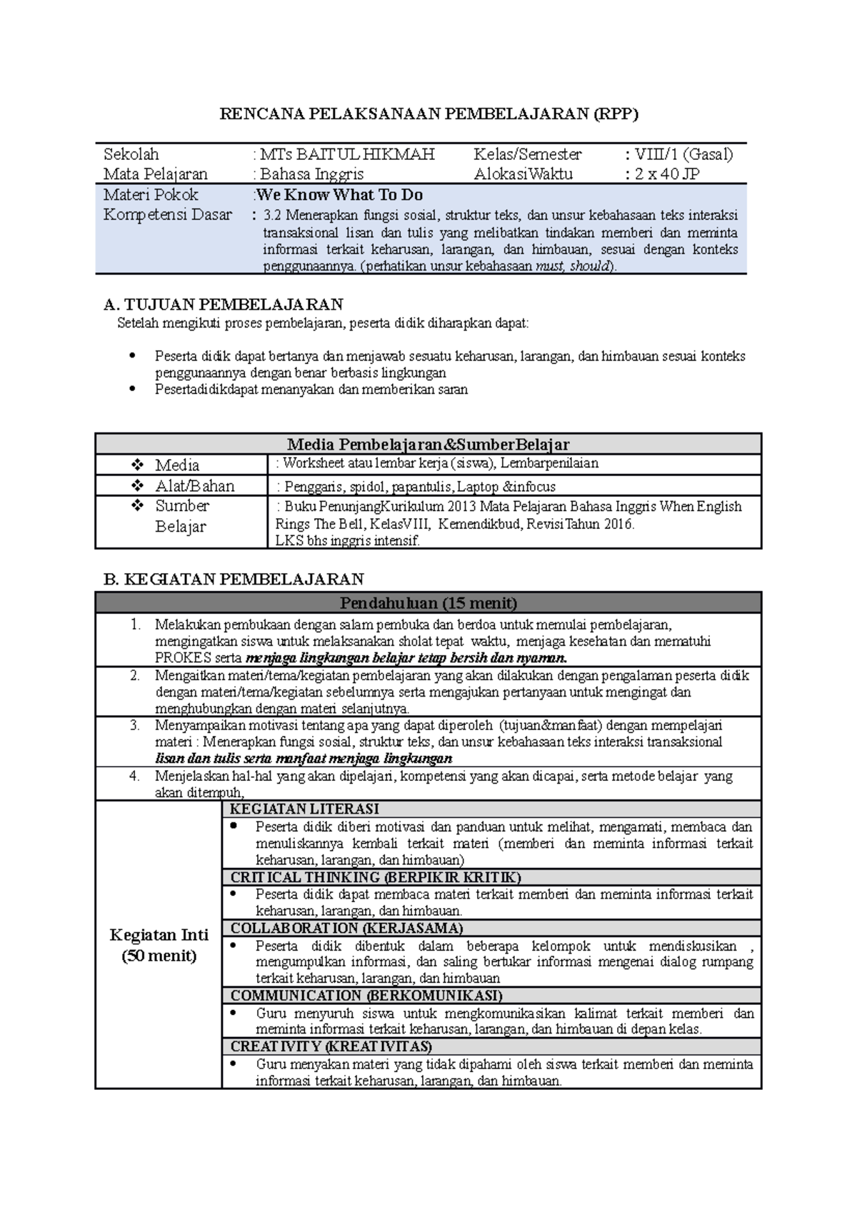 RPP 7 We know what to do - Obligation, Prohibition and Suggestion ...