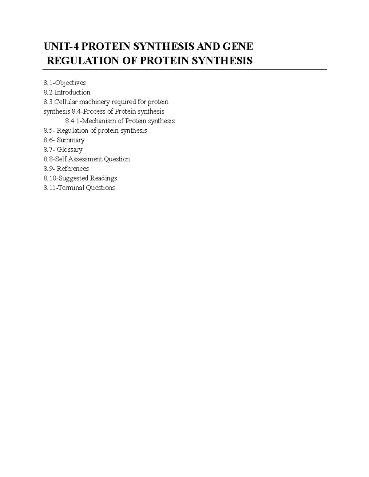 Molecullar Biology - Protein Synthesis AND GENE Regulation OF Protein ...